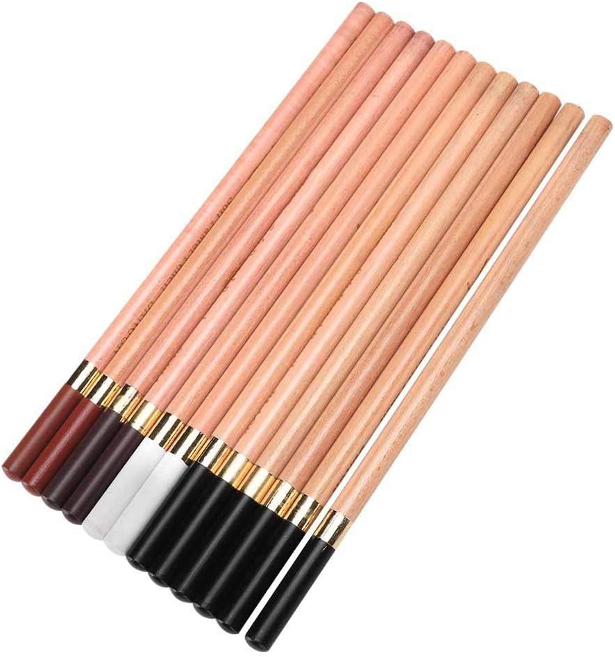 Drawing Pencil, 12PCS 4 Colors Charcoal Wooden Charcoal Drawing Pencil ...