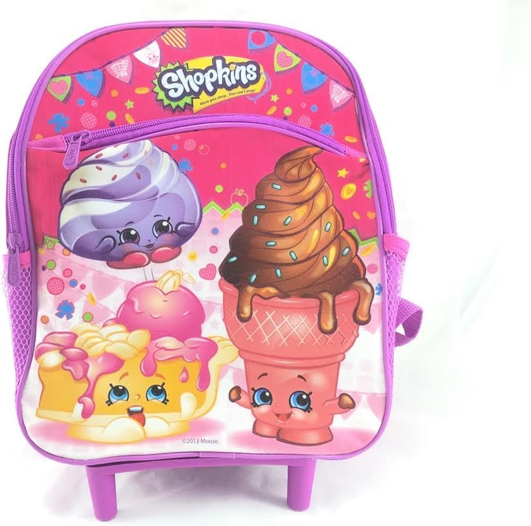 Shopkins 12" GIRLS Kids Toddler Rolling Backpack-408090: Amazon.co.uk ...