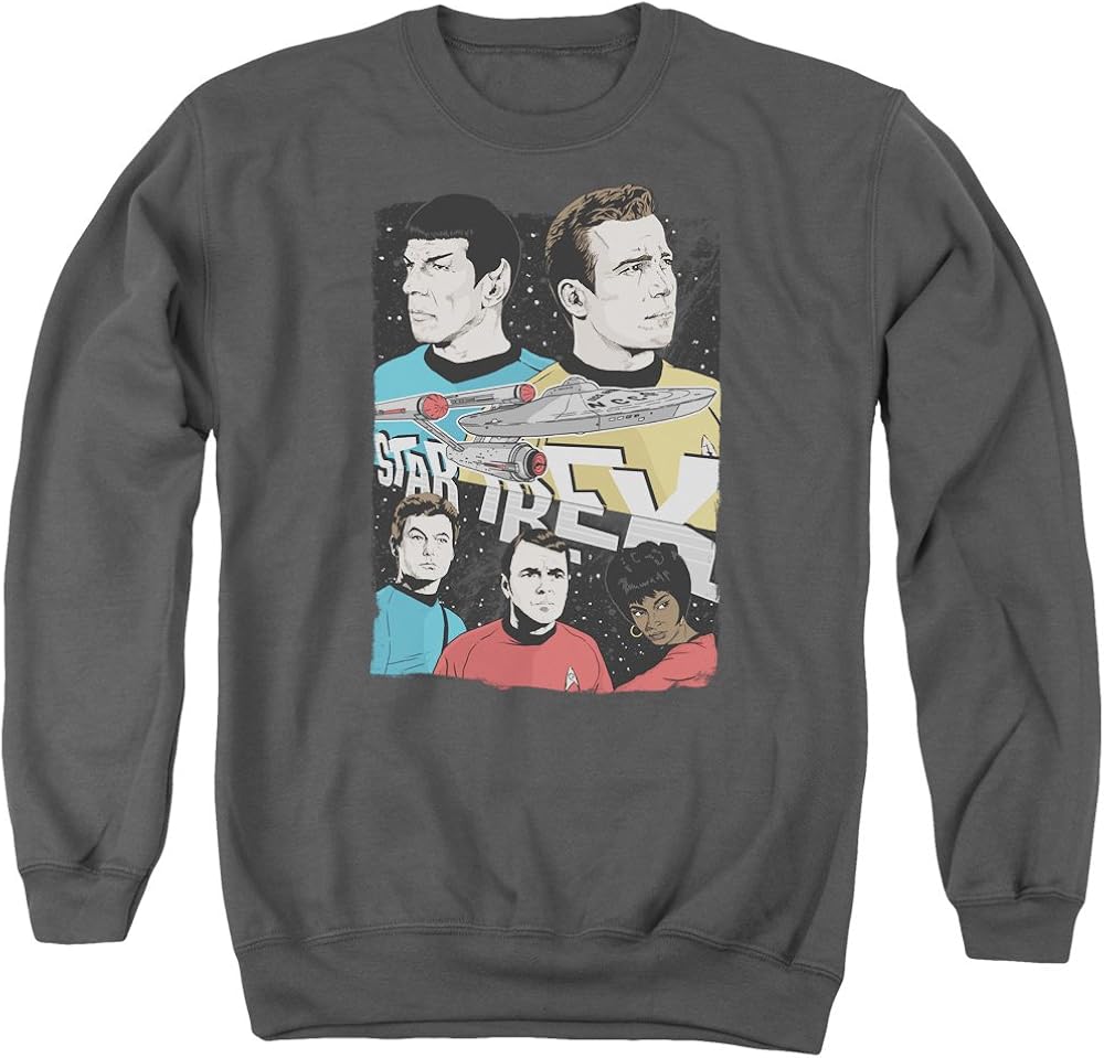 Star Trek - Mens Illustrated Crew Sweater: Amazon.co.uk: Clothing