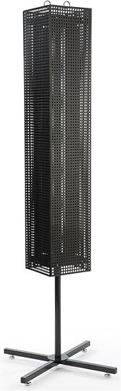 Displays2go 68" Floor Pegboard Retail Spinner Rack, Rotating, Magnetic ...