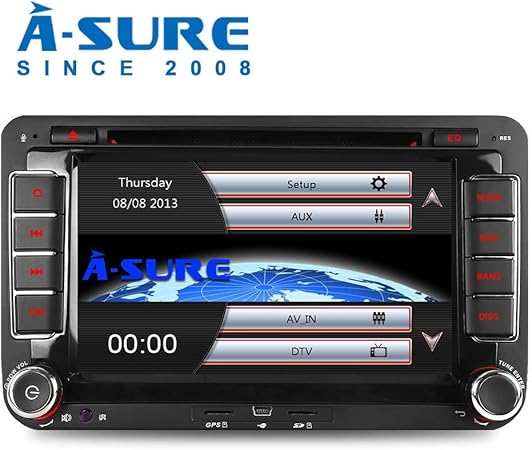 A-SURE 2 DIN Bluetooth 3G DAB+ Autoradio Navi DVD GPS Radio RDS ...