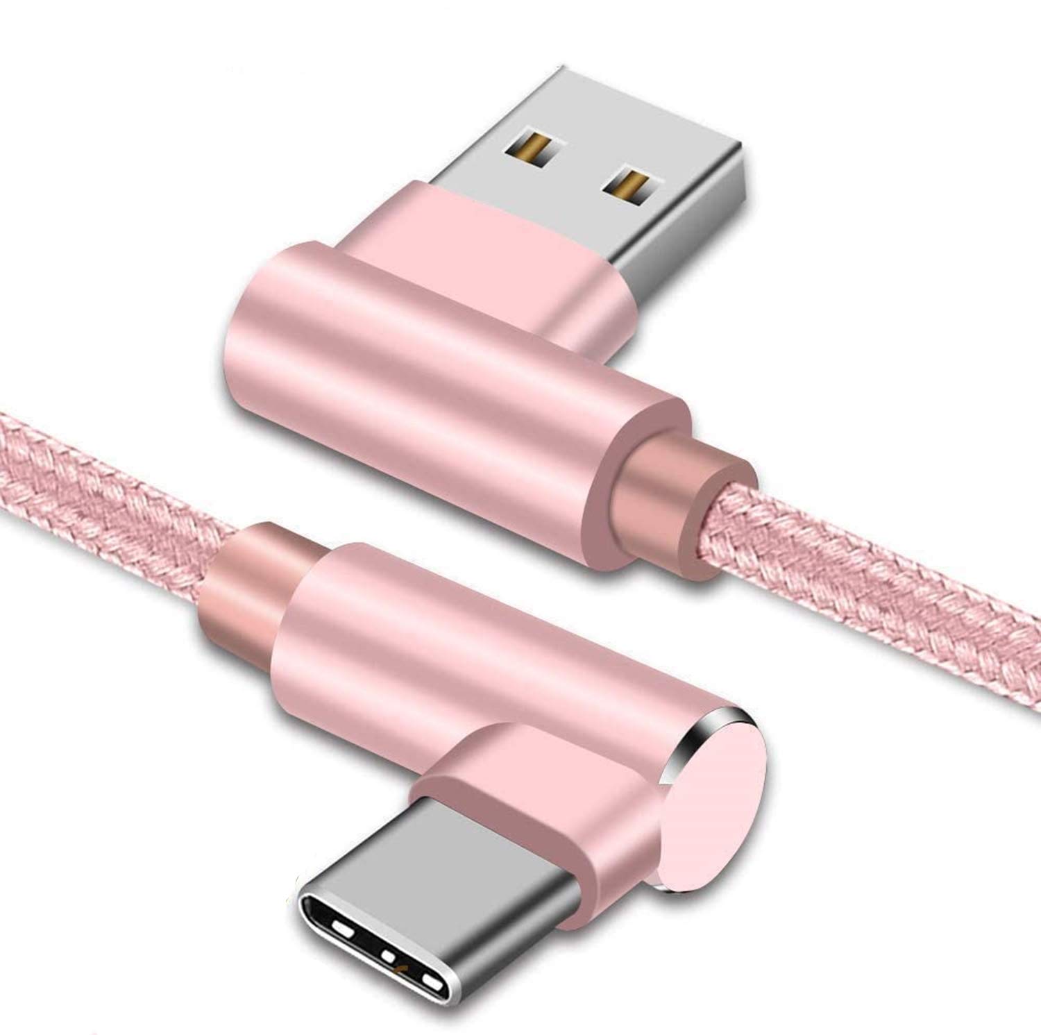 Right Angle Type Cable Type C 90 Degree Braided USB Type C Long Cord ...
