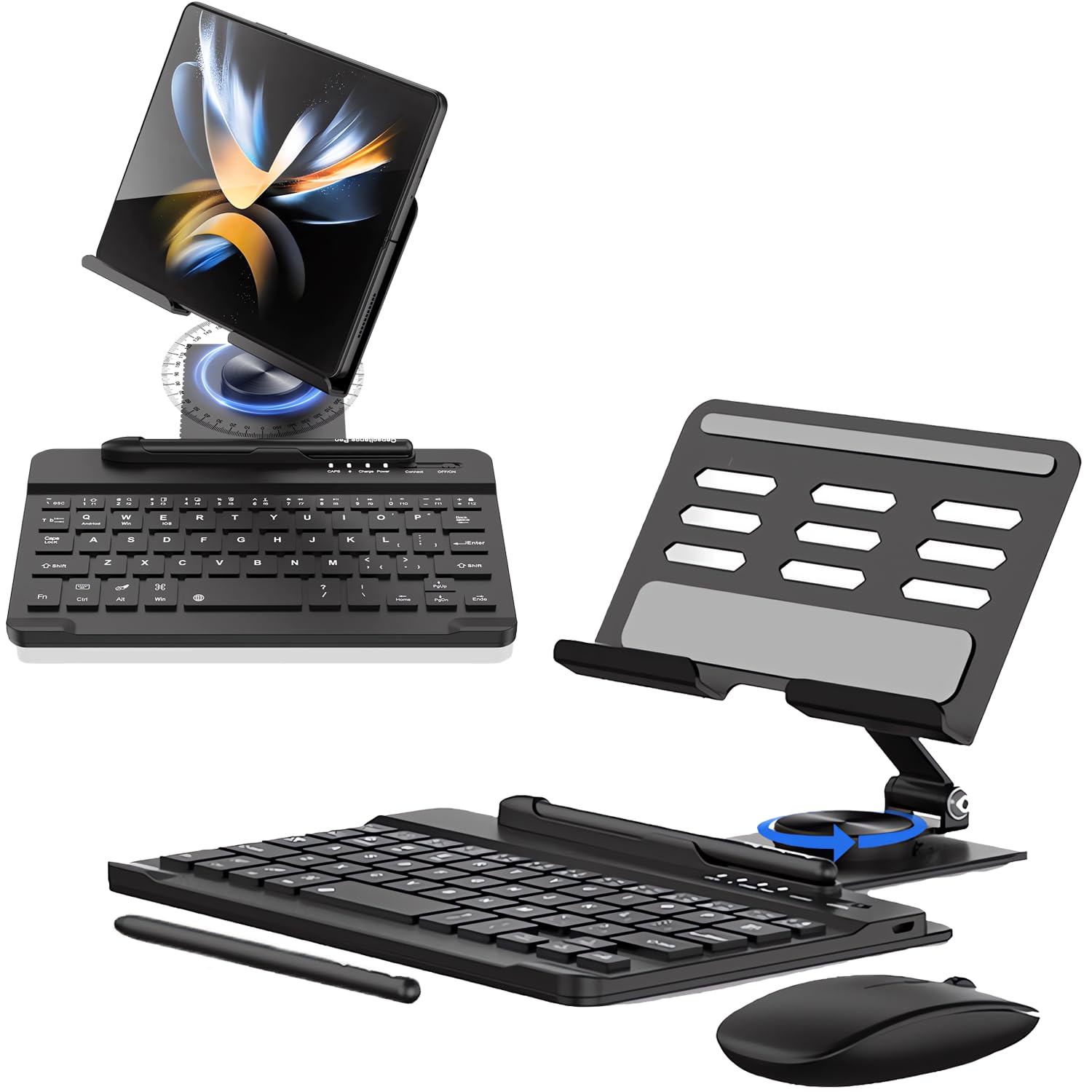 voppton for Samsung Galaxy Z Fold 6 5 4 Stand and Keyboard Mouse ...