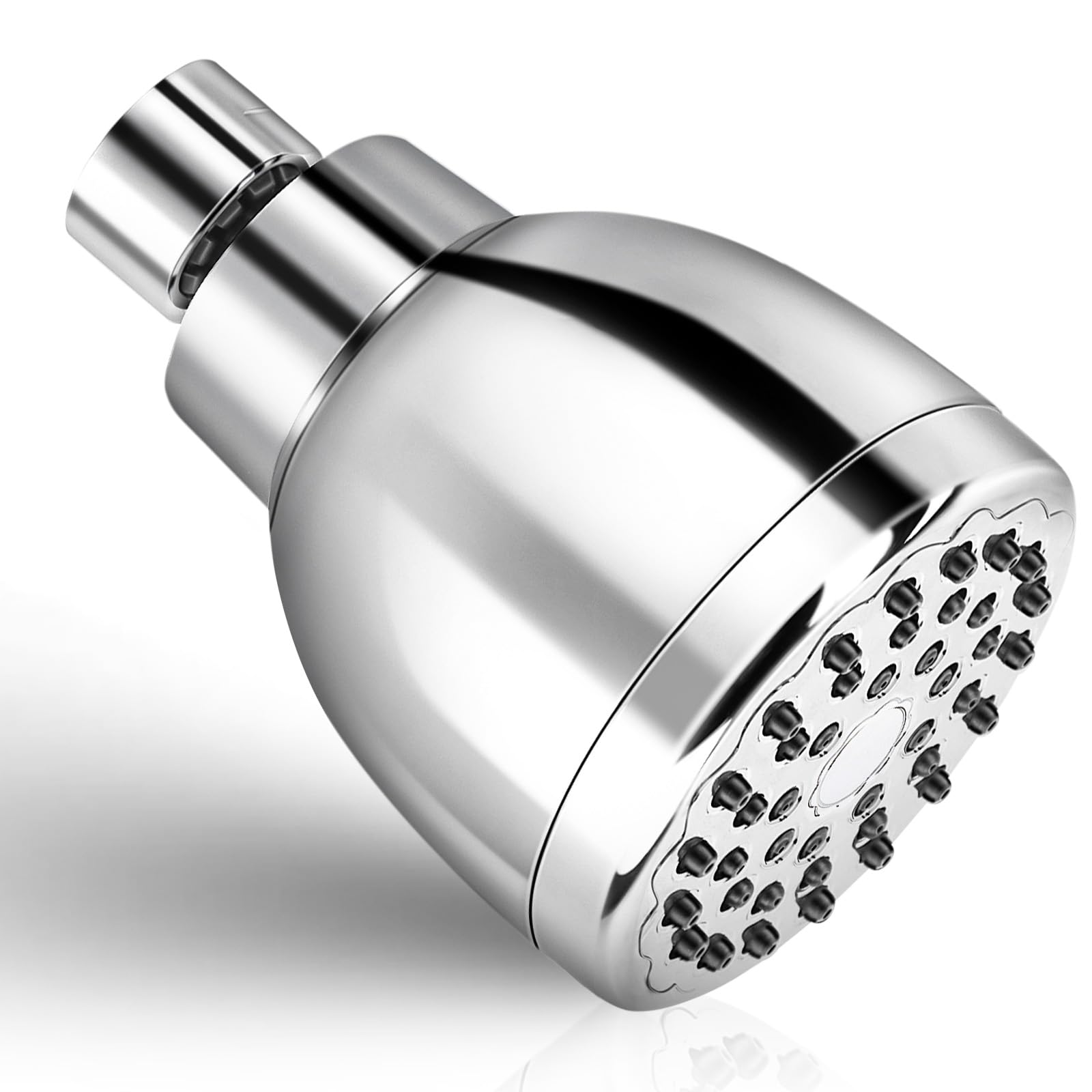 High Pressure Shower Head 2.5 inchs, Fixed Showerhead with Adjustable ...