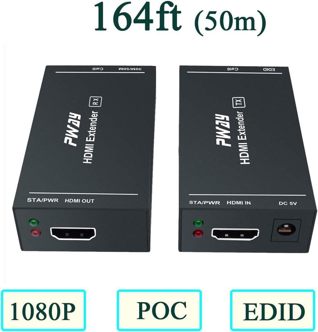 HDMI Extender Over Ethernet RJ45,1080P @ 60Hz, over One single Cat5e ...