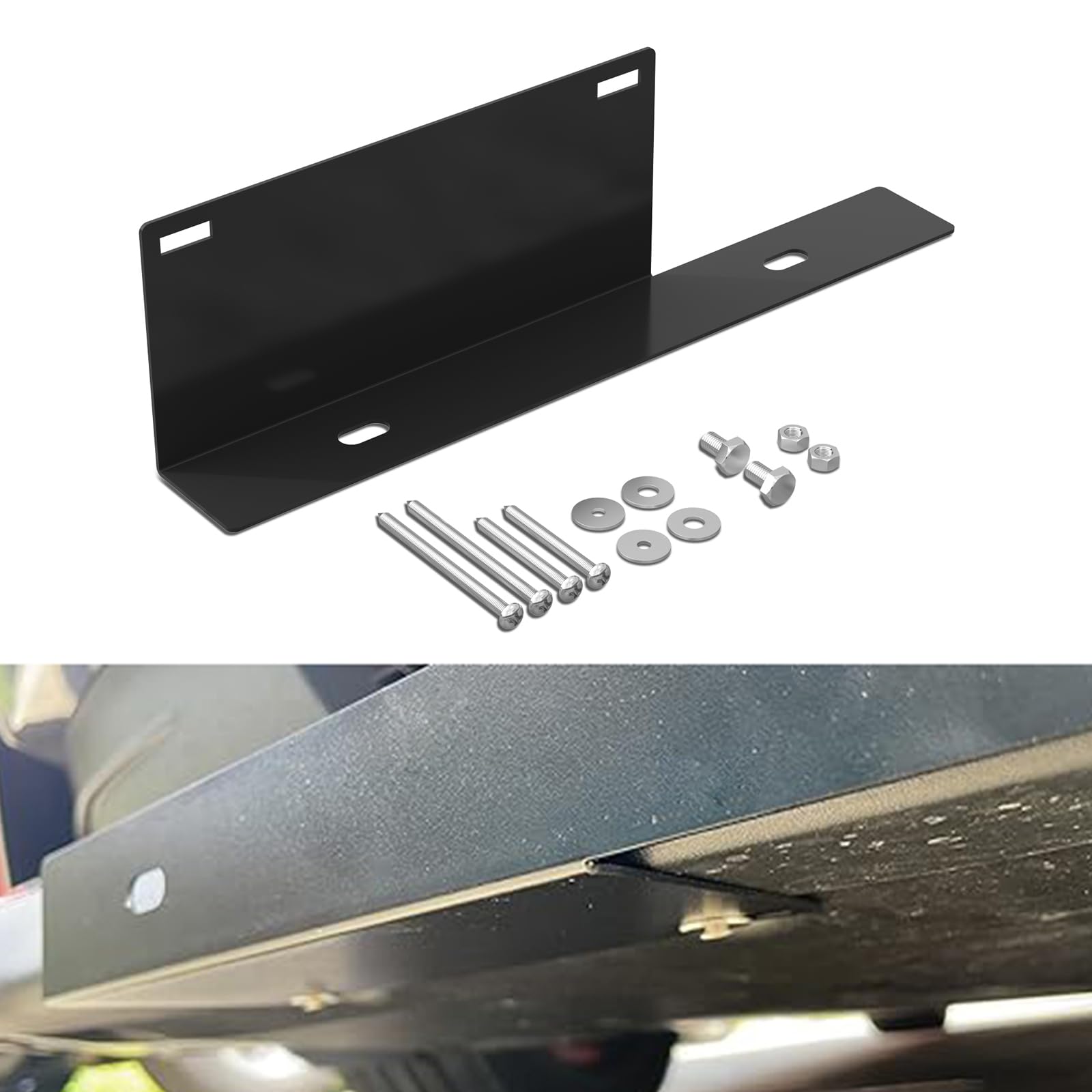 Bevinsee No-Drill Front Bumper License Plate Relocator Bracket ...