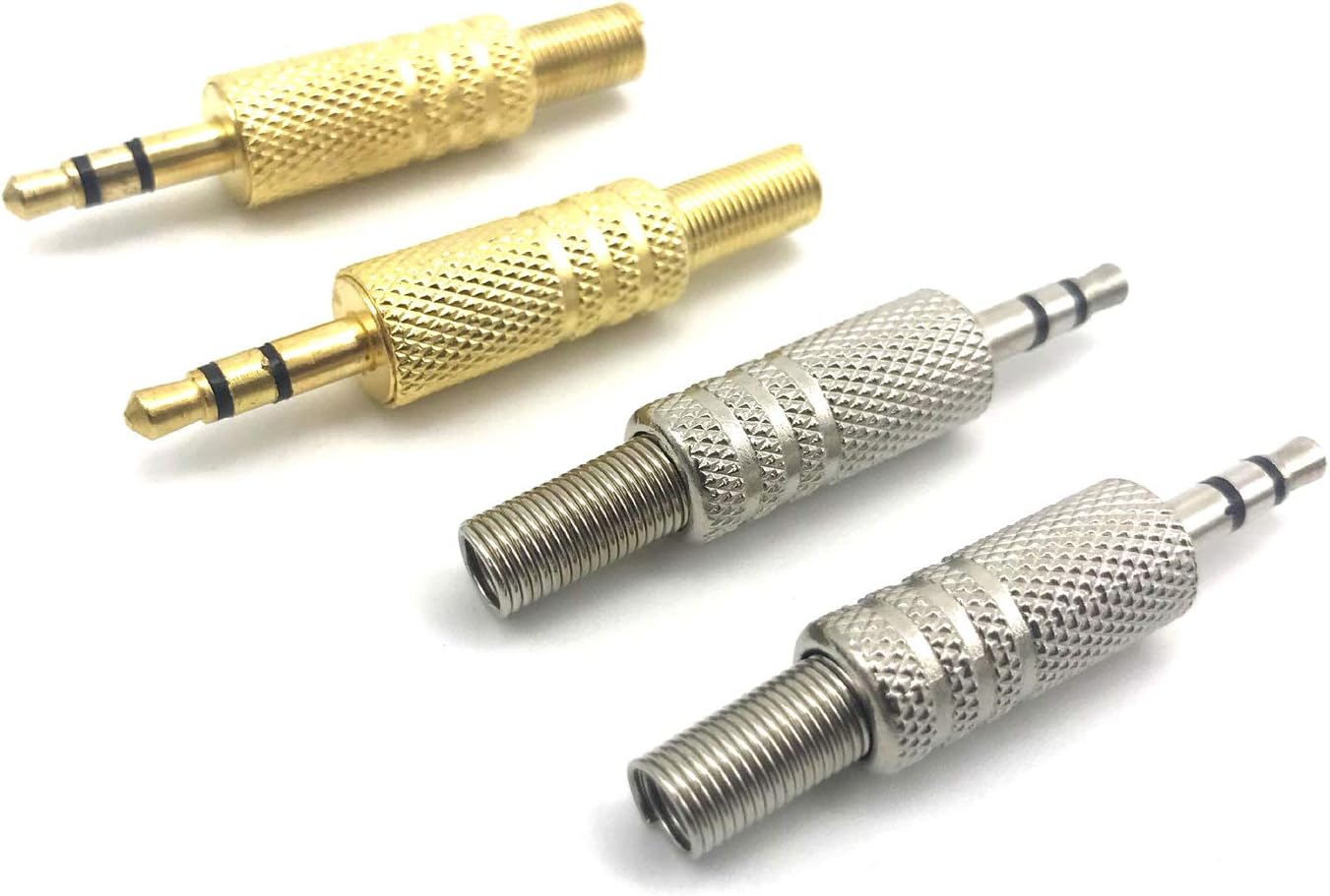 Vimmor 4 Pack 3 Pole Headphone Replacement Audio Jack Male Plug ...
