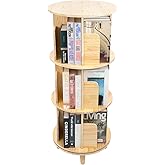Amazon.com: VECELO 4 Tier Revolving Bookshelf Tower, 360° Display Floor ...
