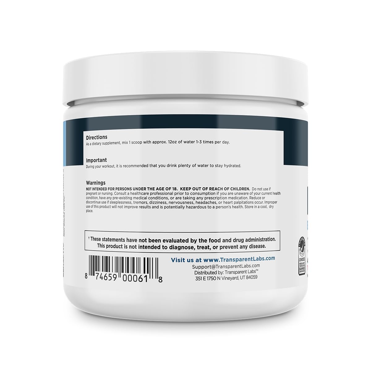 Mua Transparent Labs Hydrate Naturally Sweetened Electrolytes Powder ...