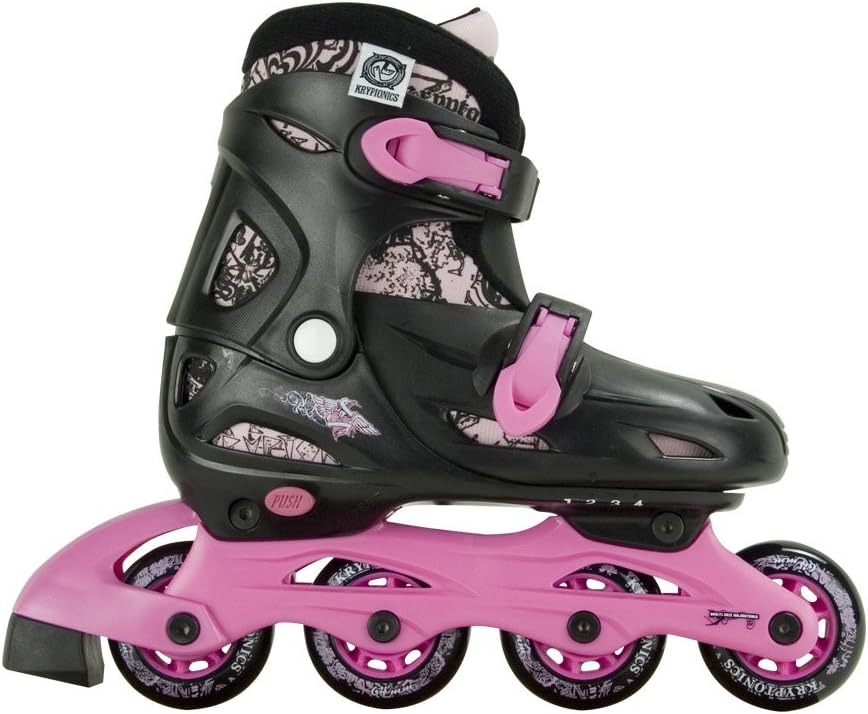 Amazon.com : Kryptonics Girls/Youth Fabulous Inline Skate, Size 10-13 ...