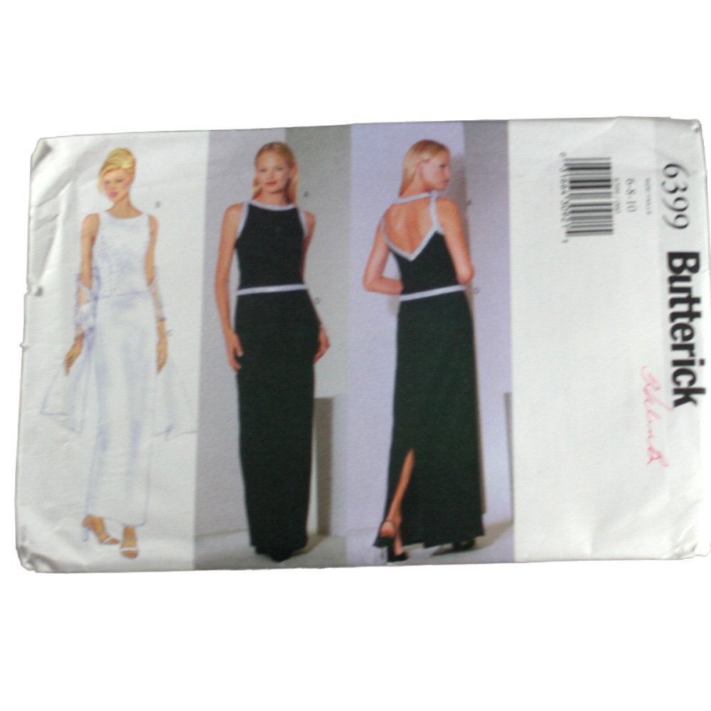 Amazon.com: Butterick 6399 Sewing Pattern Misses Top,Skirt & Stole Size ...