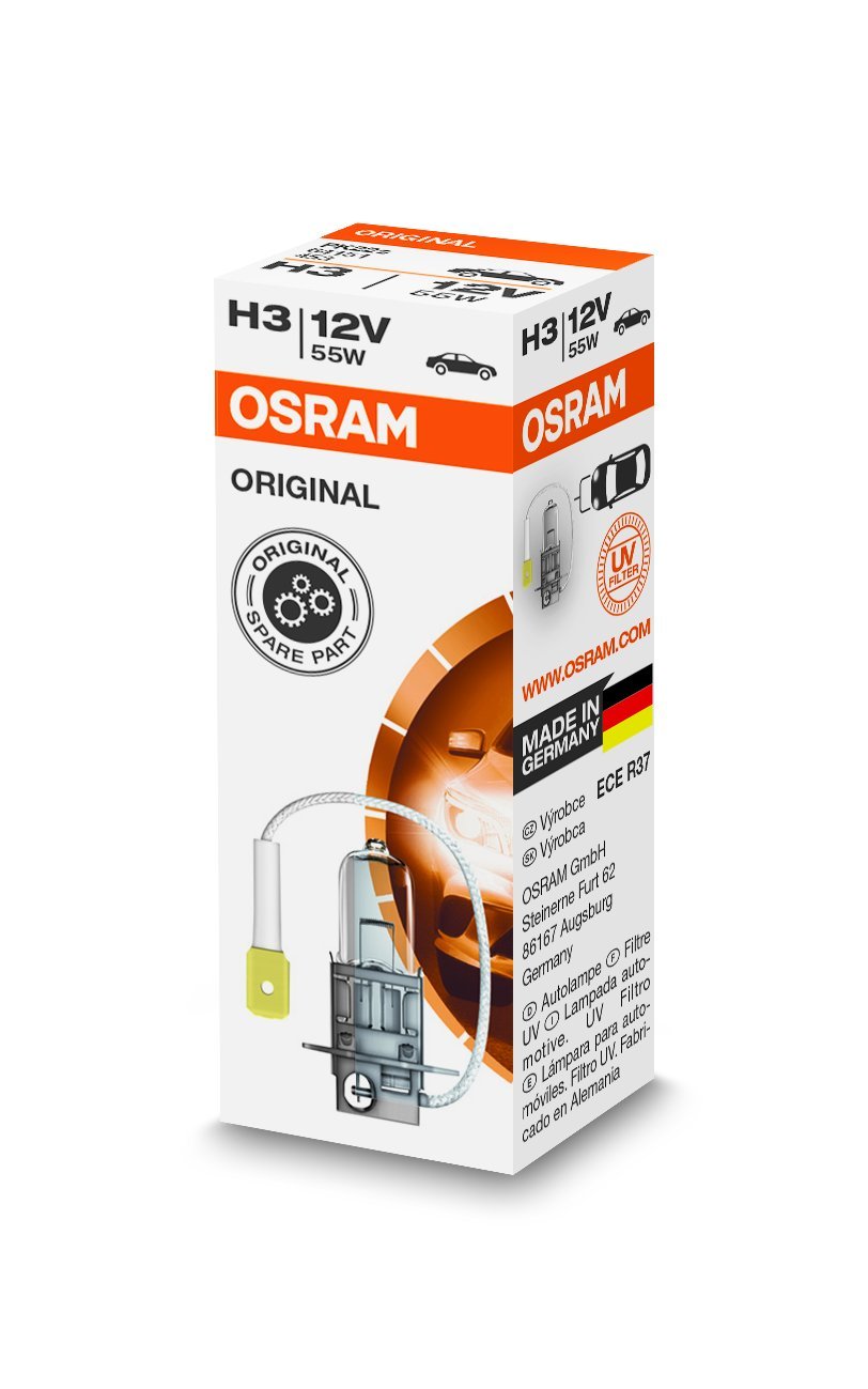 OSRAM ORIGINAL H3, halogen-headlamp bulb, 64151, 12V, folding carton ...