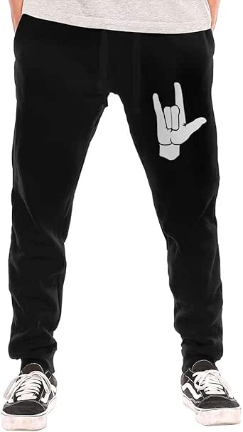 Amazon.com: ASL American Sign Language I Love You Men's Long Pants ...