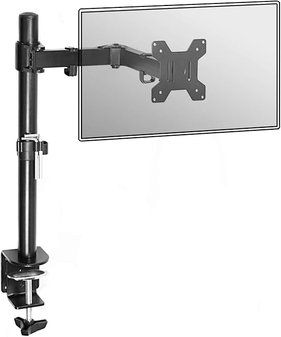 Fully Adjustable Single Long Arm Monitor Mount | For: Amazon.co.uk ...