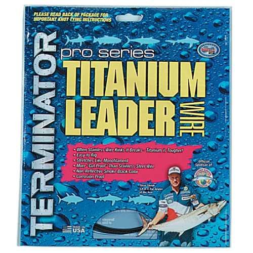 Terminator Titanium Single Strand Leader (40-Pounds, 30-Feet ...