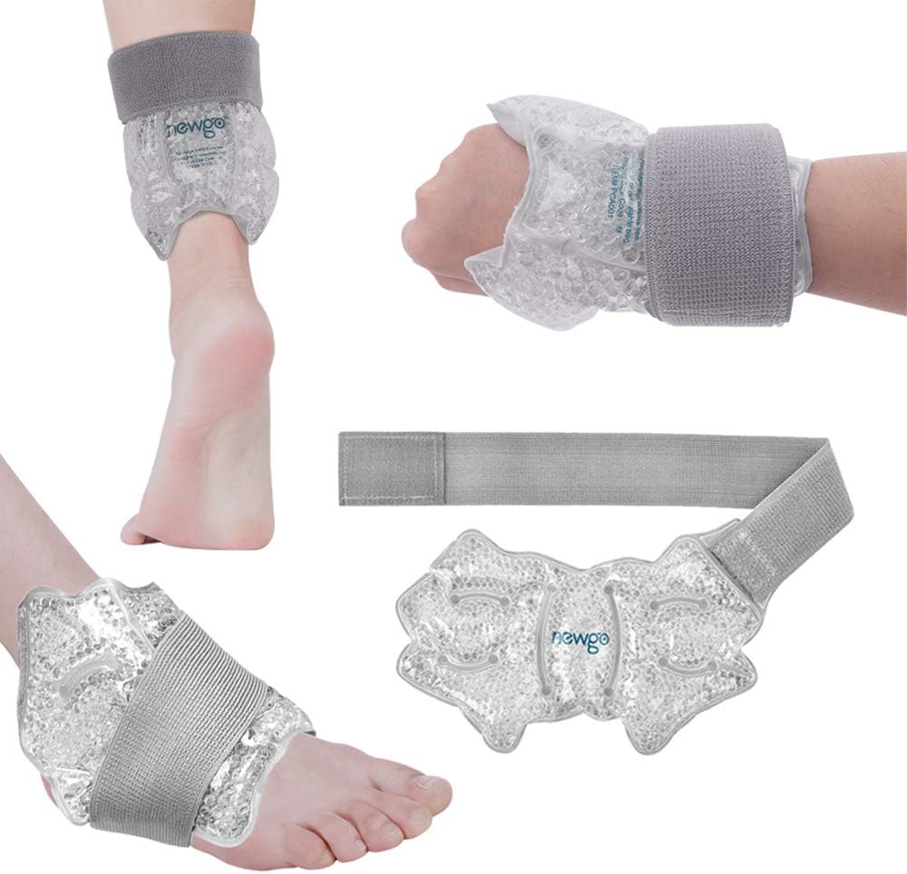 NEWGO®Ankle Ice Pack Reusable Hot Cold Compress Foot Ankle Ice Wrap for ...