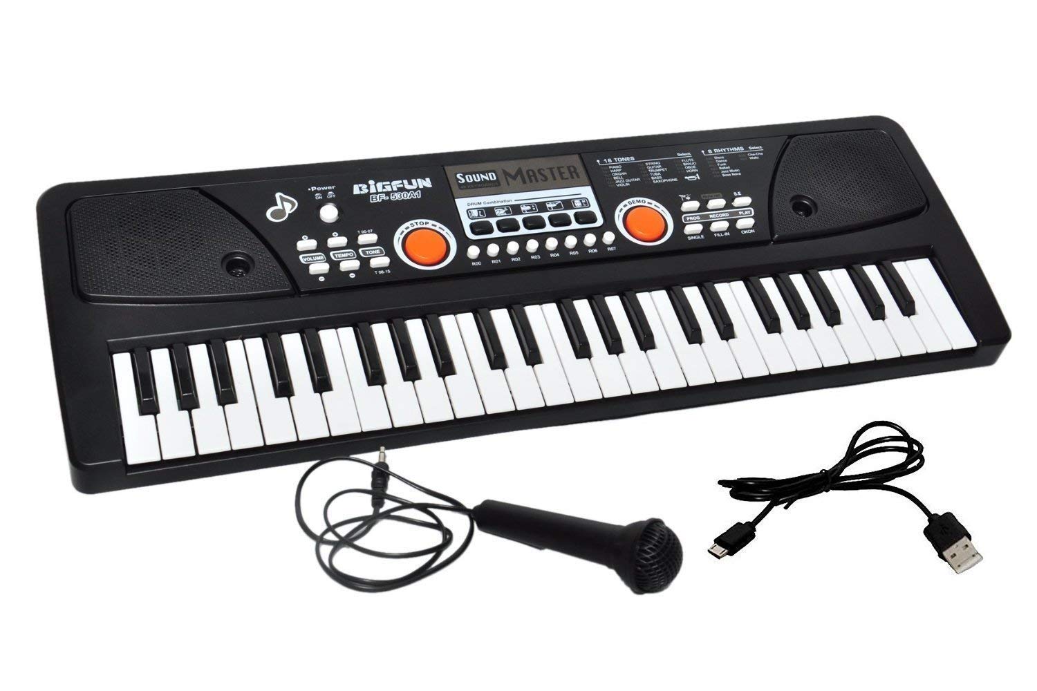 Buy AtoZ Piano 49 Keys Big Fun Musical Electronic Keyboard Toy Portable ...