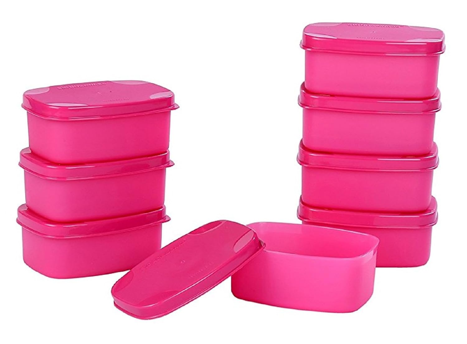 Buy Signoraware Cute Plastic Container Set, 100ml, Set of 8, Pink ...