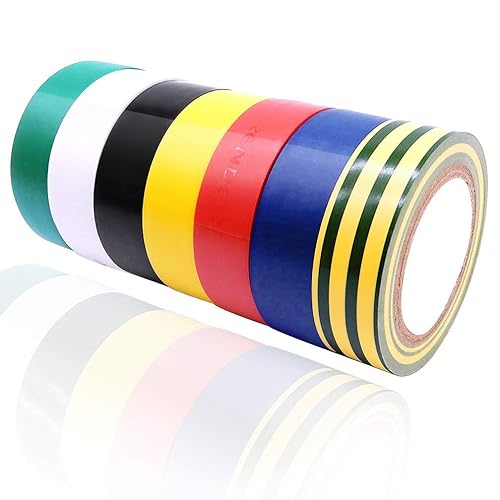 7 Rolls Insulation Tapes - Maveek Multicolor PVC Vinyl Adhesive ...