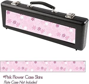 Amazon.com: Flute Case Candy - Pink Flowers Removable Flute Case Skins ...