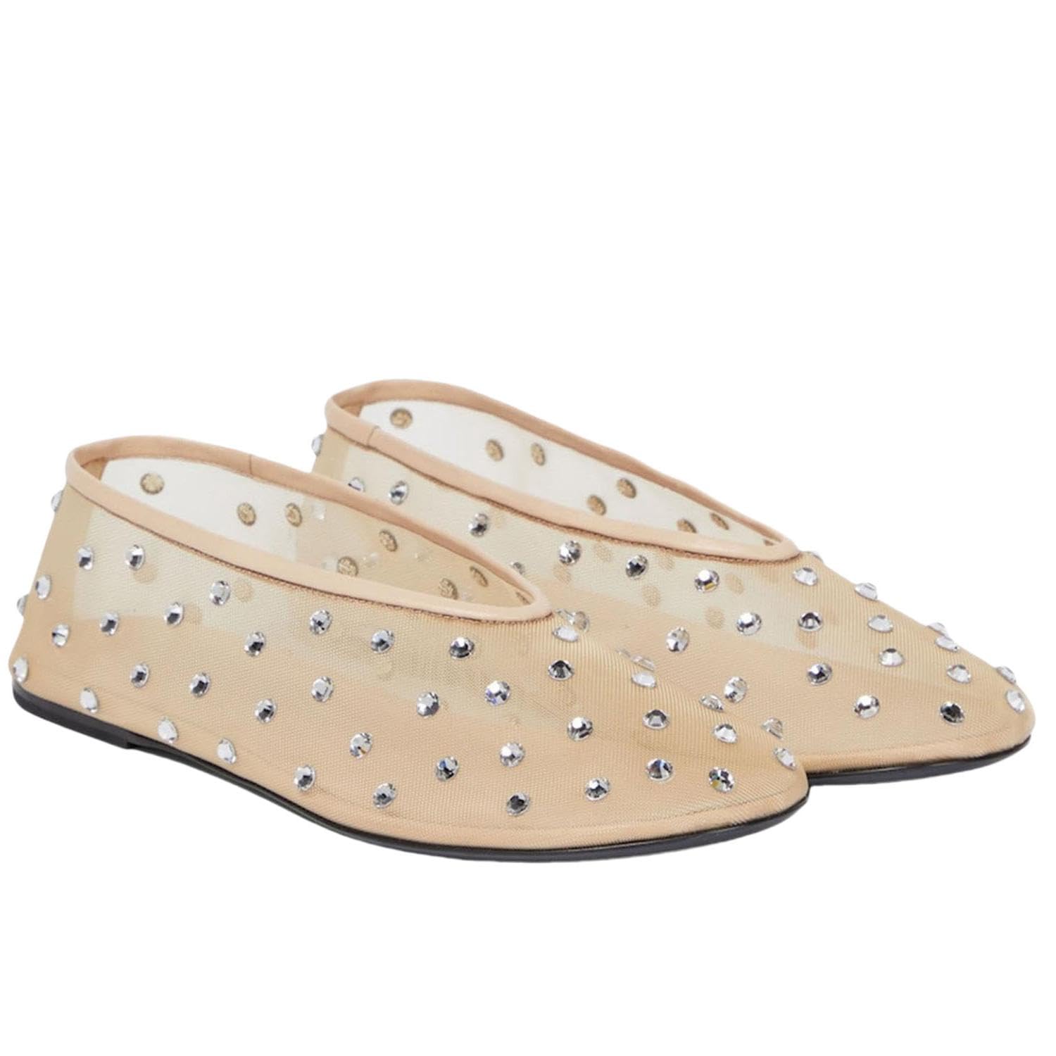 Mua MICIFA Crystal Mesh Ballet Flats for Women Rhinestone Flat Shoes ...