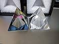 Amazon.com: H&D Colorful Crystal Pyramid Paperweight Hollow with Gift ...