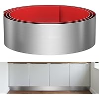 Sanbege Stainless Steel Toe Kick Cover, 4" x 102" Baseboard Plate, Self ...