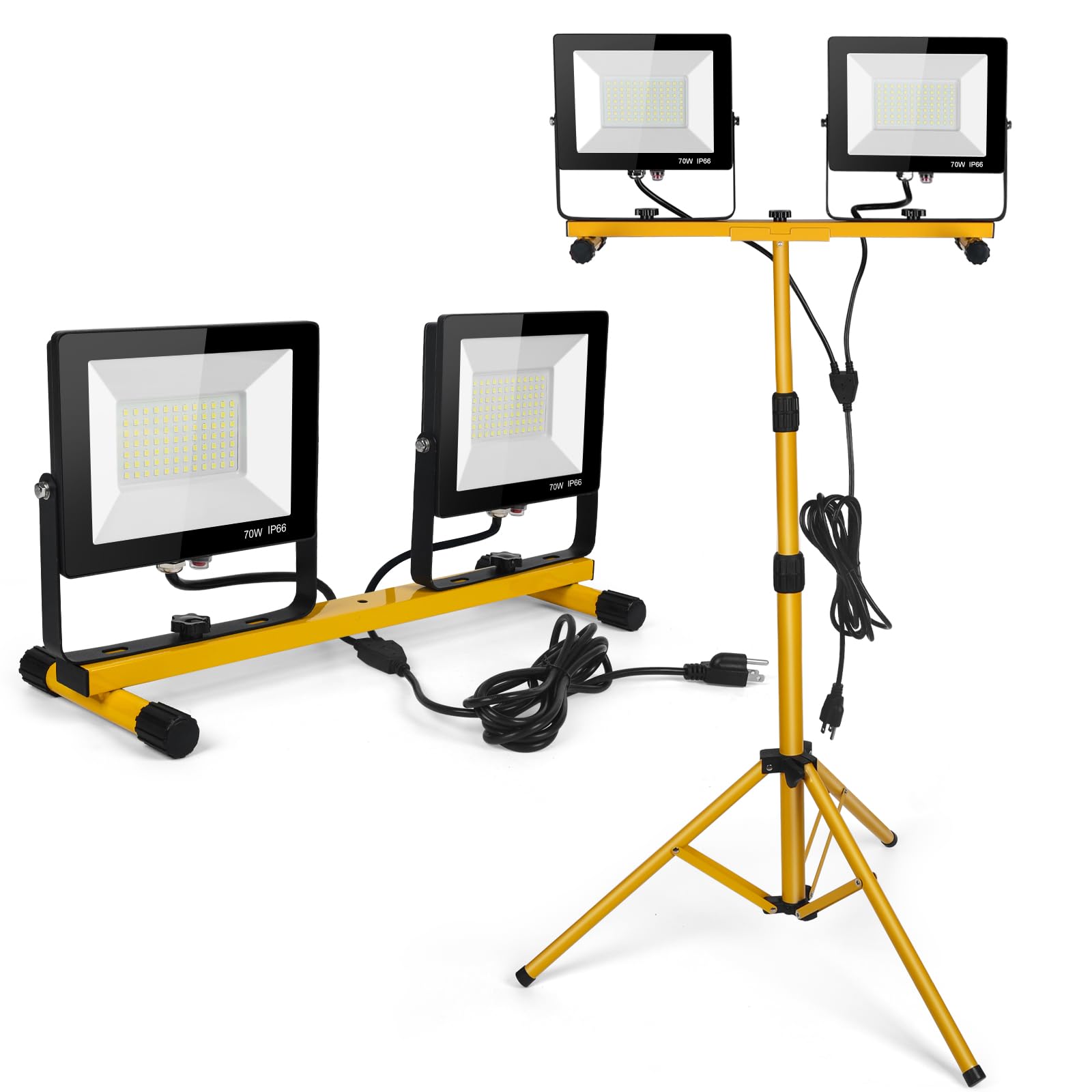 WUFOTY Work Light Rugged, Easy to use, 21,000 Lumen Work Light Stand, 2 ...