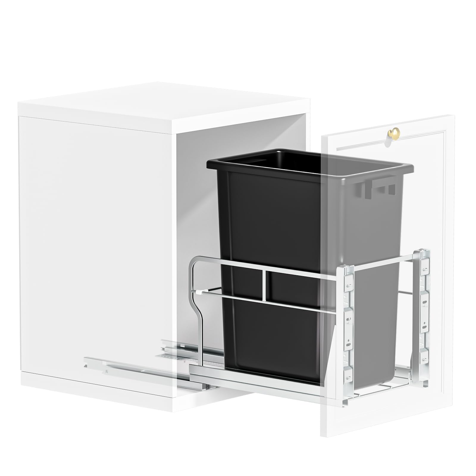 Insputer 40 QT 10 Gal Pull Out Trash Can Under Cabinet, Heavy Duty ...