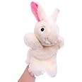 Amazon.com: Bunny Hand Puppets Rabbit Plush Animals Toys for Kids ...