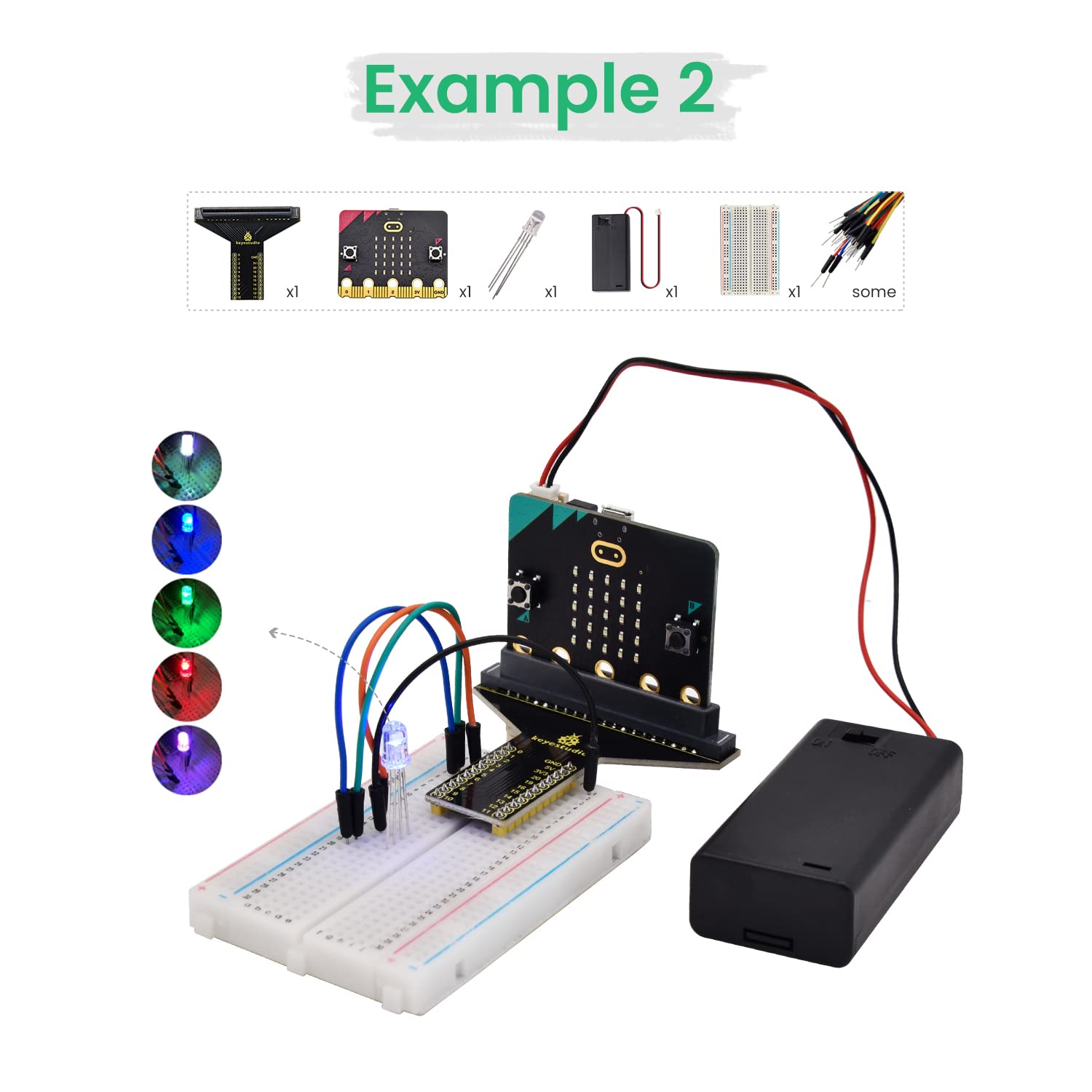 KEYESTUDIO Microbit Basic Starter Kit For BBC Micro:bit V2 Accessories STEM Kit Coding For ...