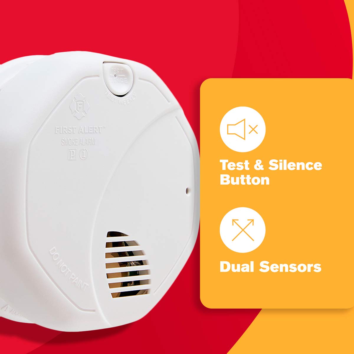First Alert SA320FF Dual-Sensor Smoke and Fire Alarm, Battery Powered ...