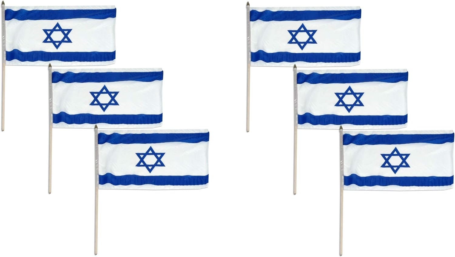 Amazon.com : Pack of 6 Israel 12"x18" Stick School Classroom Flags ...