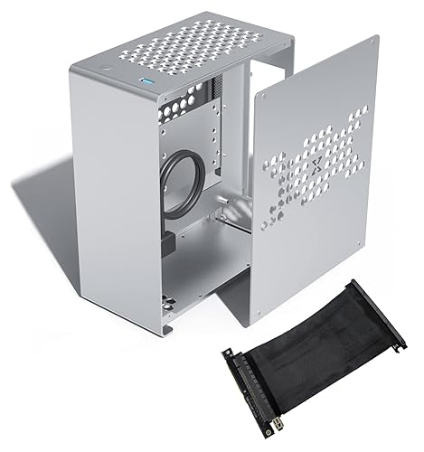 Mini-ITX Case Aluminum, Desktop Computer Case Silver Color, Gaming PC ...
