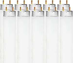 Luxrite F32T8/765 32W 48 Inch T8 Fluorescent Tube Light Bulb, 6500K ...