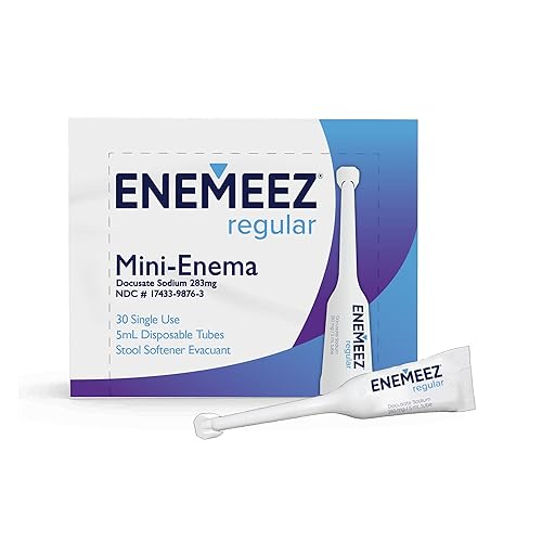 Enemeez Regular 283mg Docusate Sodium Mini Enema, Constipation Relief ...
