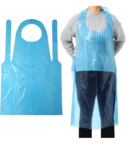 1000 Pack Disposable Smocks Disposable Plastic Aprons - Clear Blue ...