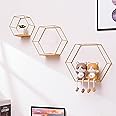 Amazon.com: PerGar Hexagon Floating Shelves, Wall Mounted Decorative ...