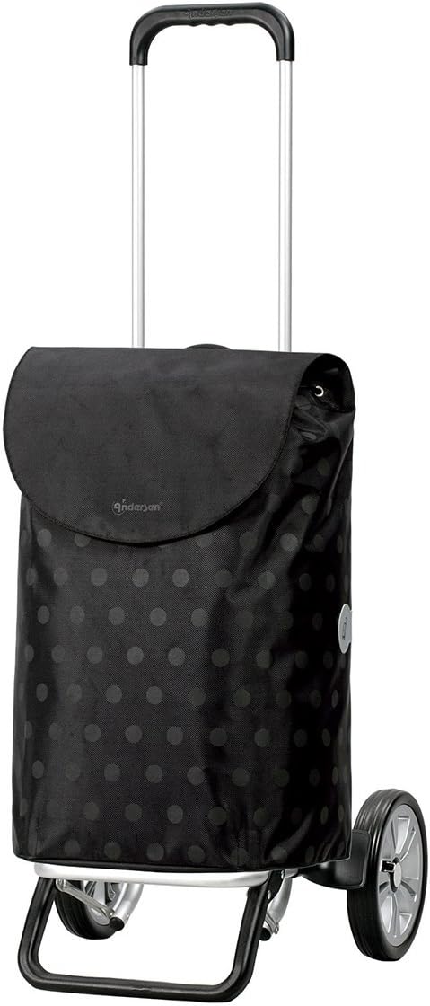 Andersen Shopping trolley Alu Star with Bag Gitti black, Volume 49L ...