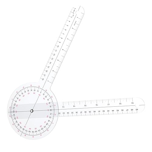 Goniometer Orthopedic Angle Ruler,12 Inch Plastic Protractor Angle ...
