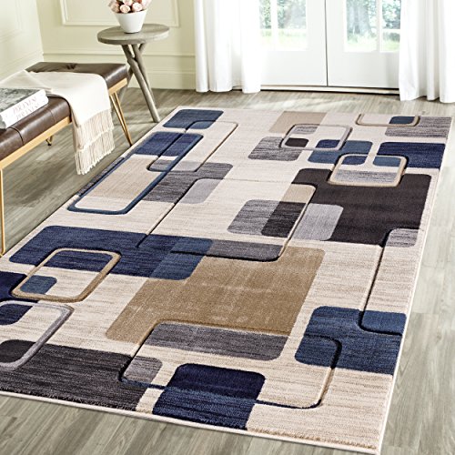 Amazon.com: Rug Deal Plus Contemporary Thin Squares Geometric Emerald ...