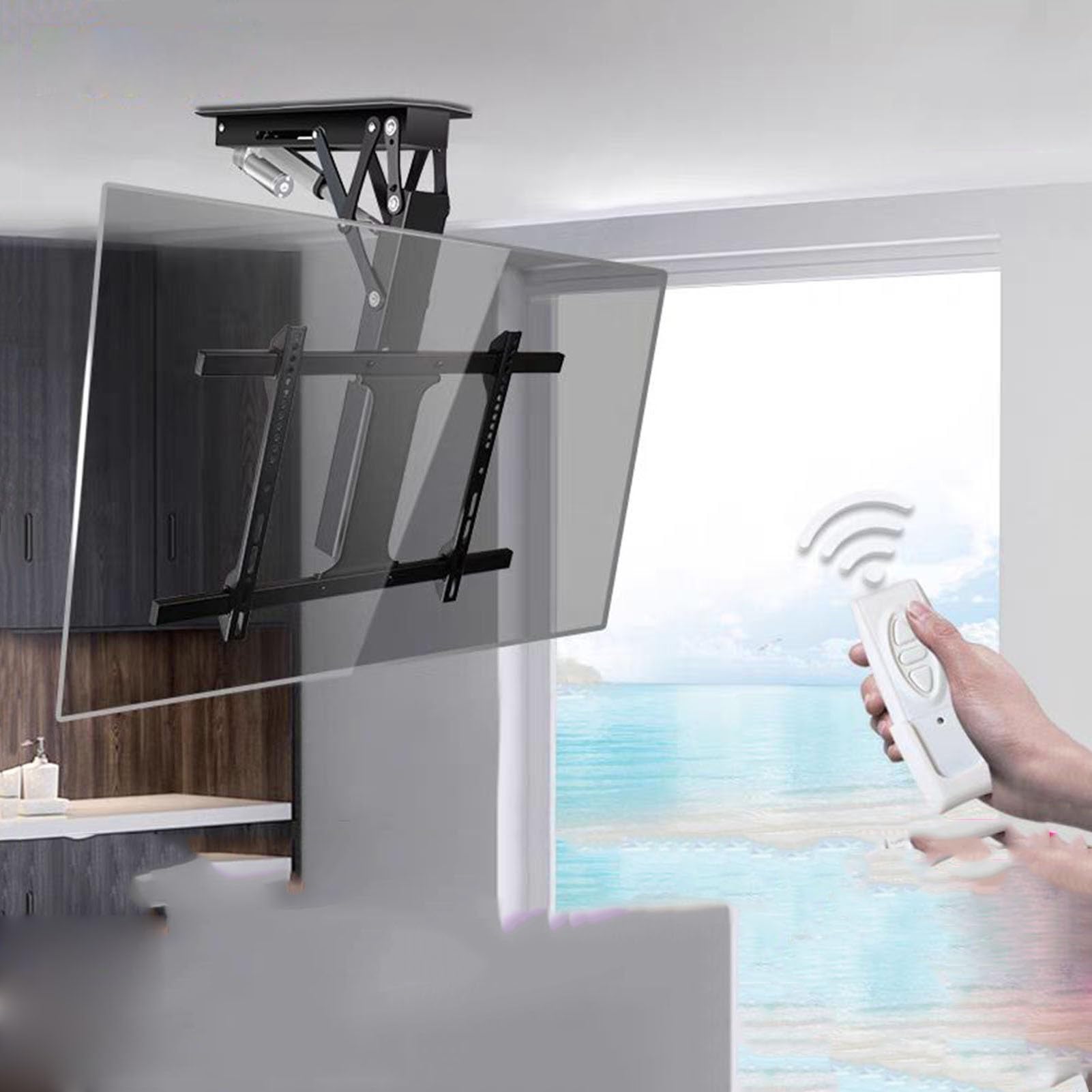 Mua YUZDNM Electric TV Ceiling Mount - Hidden Drop Down TV Lift, Fits ...