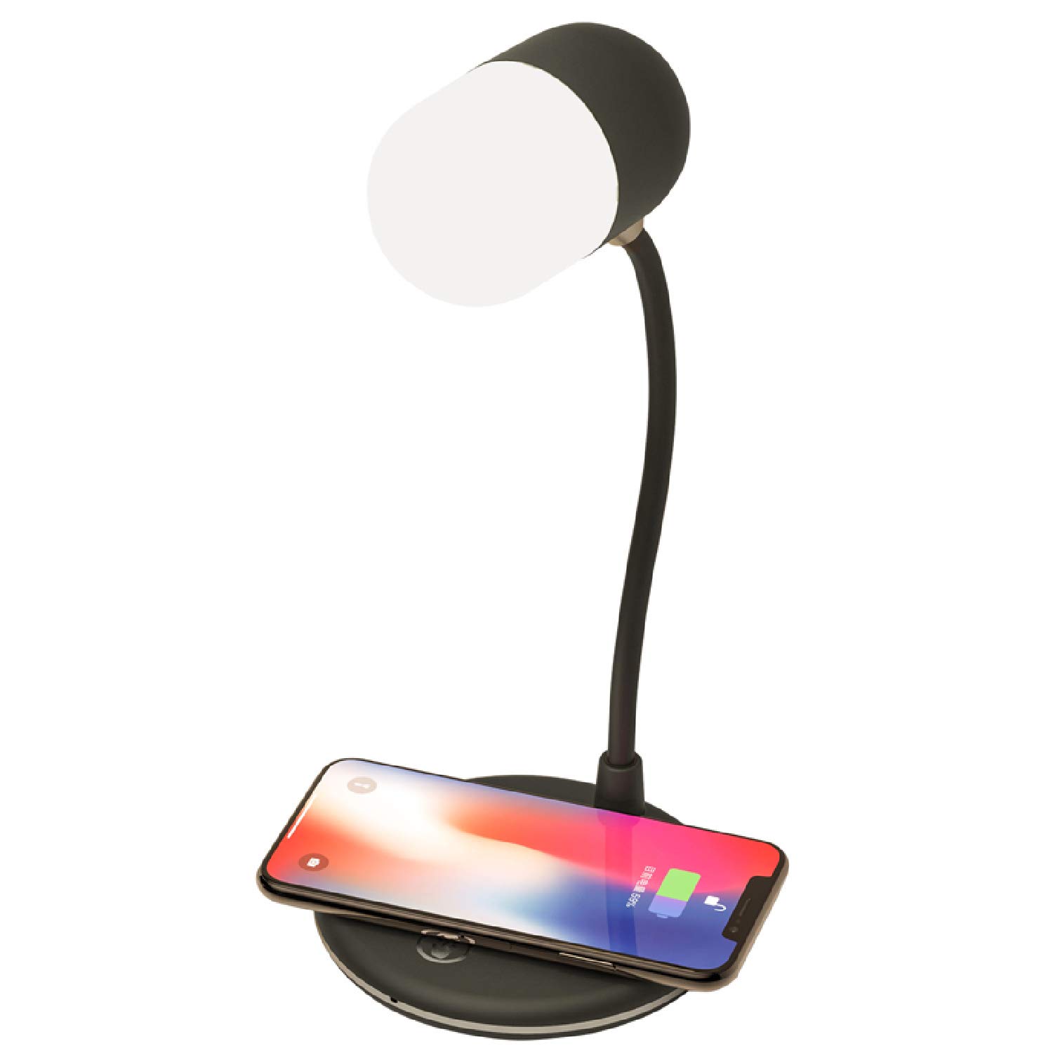 Led desk lamp with QI wireless smart charger. Home office bedside table ...
