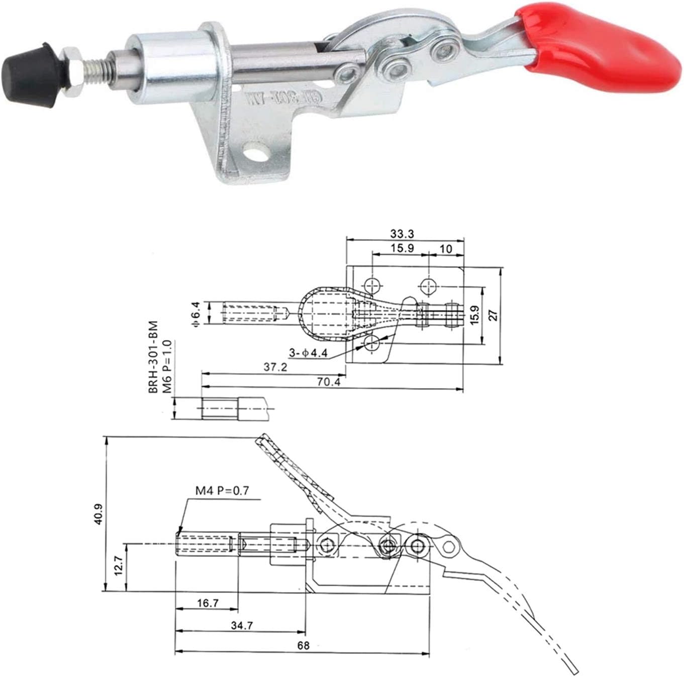 Push Pull Quick Fixed Clamp Quick Release Toggle Clamp Holding Capacity ...