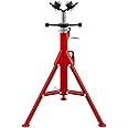 Amazon.com: VEVOR Pipe Jack Stand with 4-Ball Transfer V-Head and ...