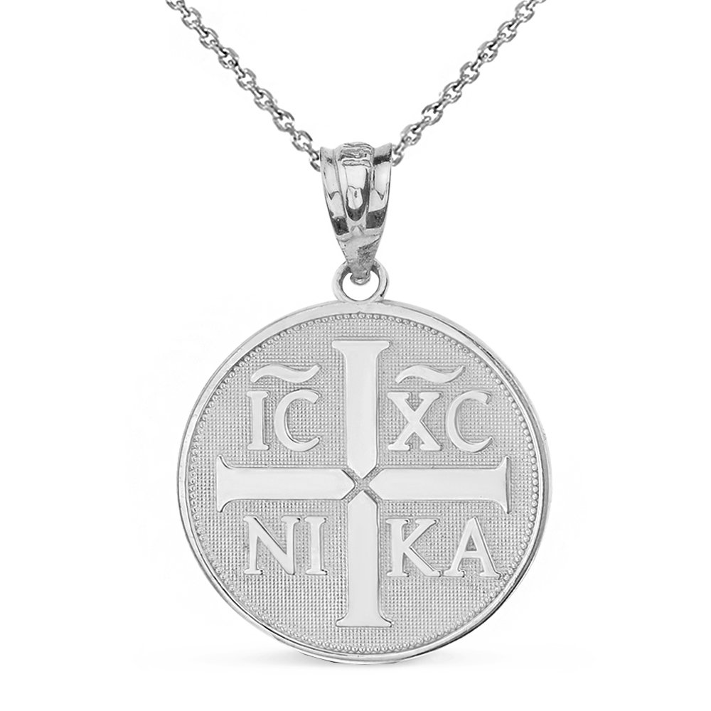 Women Sterling Silver Christogram Symbol IC XC NIKA Jesus Christ ...