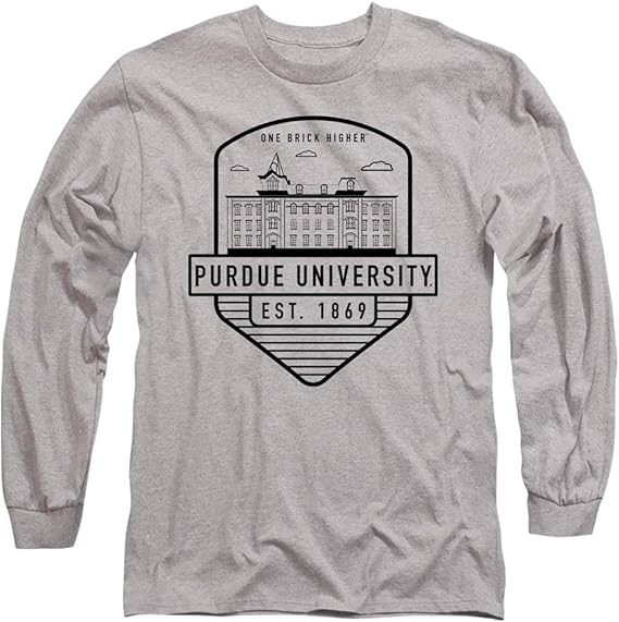 Amazon.com: Purdue University Official Badge Unisex Adult Long-Sleeve T ...
