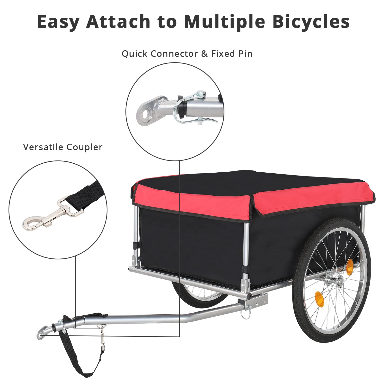 Mua PEXMOR Bike Cargo Trailer, Foldable Bicycle Cart Bike Wagon Trailer ...