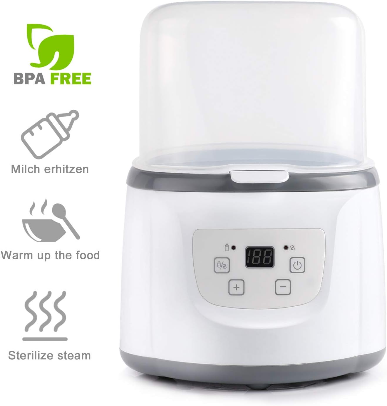 Fascol Baby Bottle Warmer,Multifunctional Baby Food Warmer with Dual ...