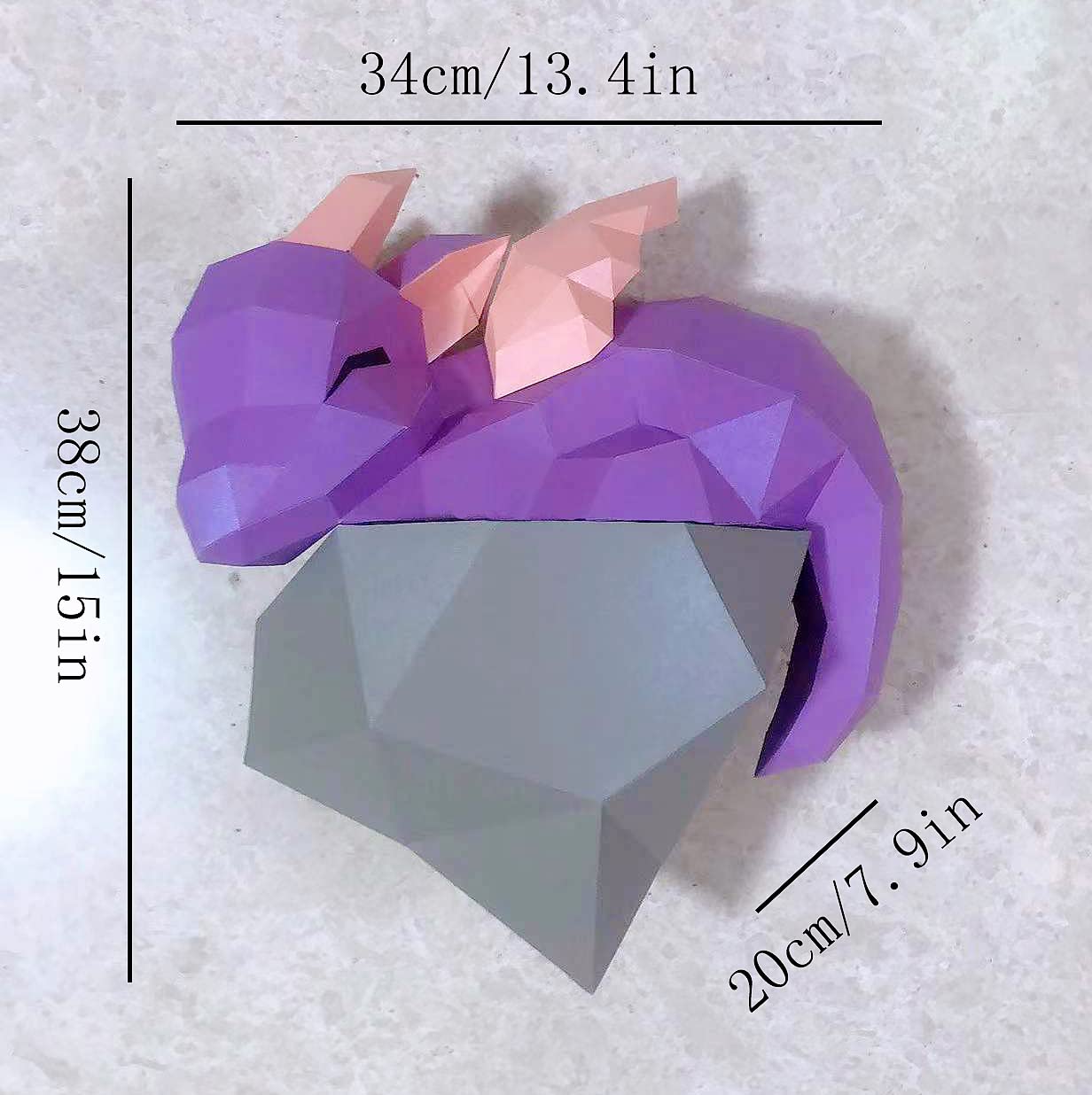 Mua AceRevolution Dragon Paper Craft,3D Origami Dragon Kit,DIY ...